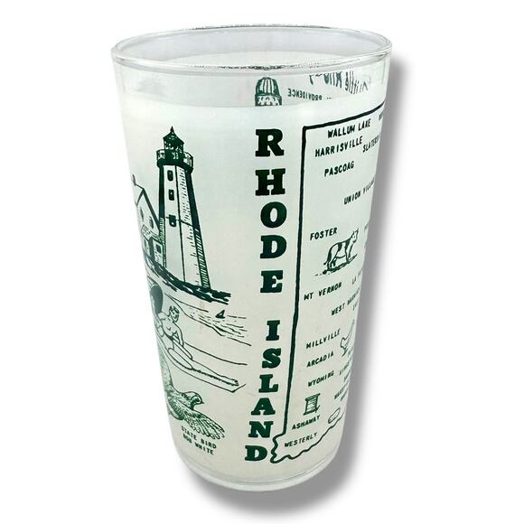 Libbey | Dining | Vintage Rhode Island State Souvenir Glass Frosted ...